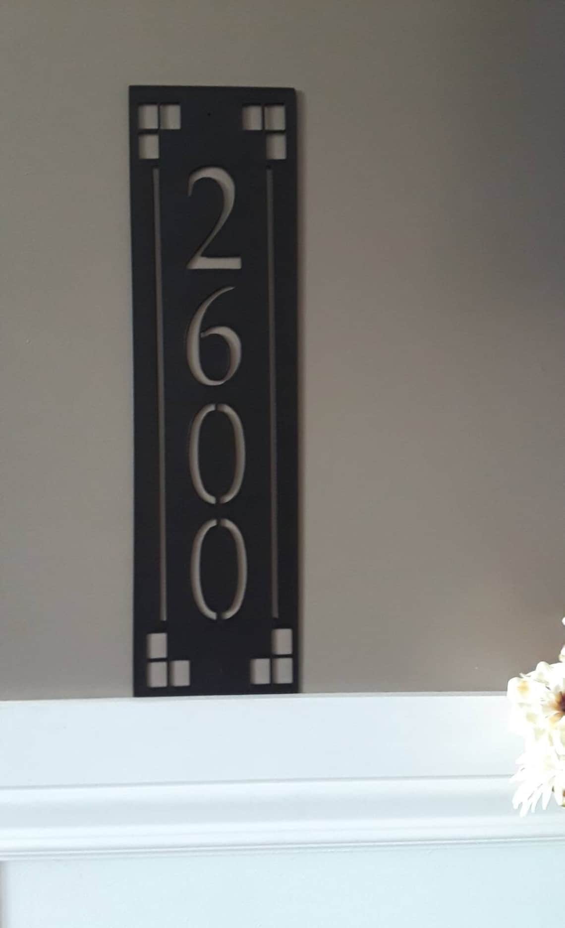 Arts and Craft Address Sign | Craftsman Address Plaque | Mission Style ...