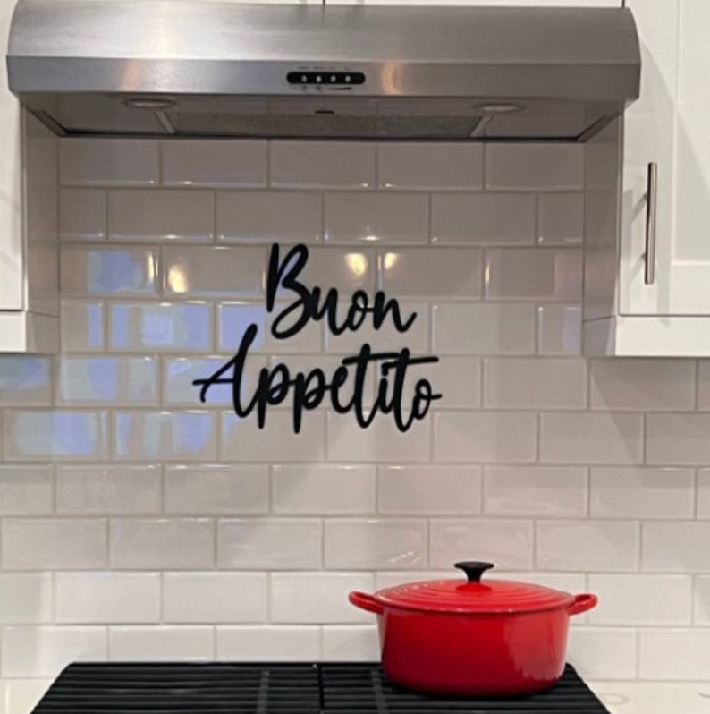 Buon Appetito Sign Bon Appetit Metal Sign Enjoy Your Meal - Etsy