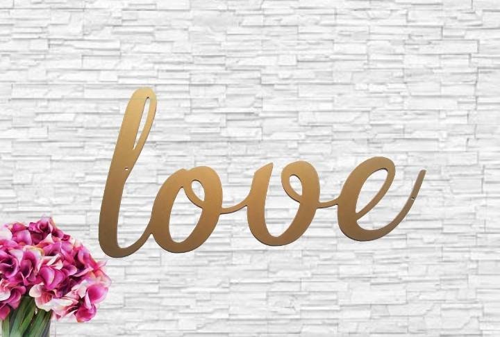 Love Metal Sign Love Sign Love Metal Word Cursive Love Home | Etsy