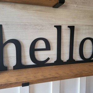 Hello Metal Sign Hello Entryway Sign Hello Metal Word - Etsy