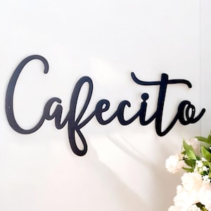 Cafécito Sign | Metal Coffee Bar Sign | Spanish Cafecito Sign | Metal ...