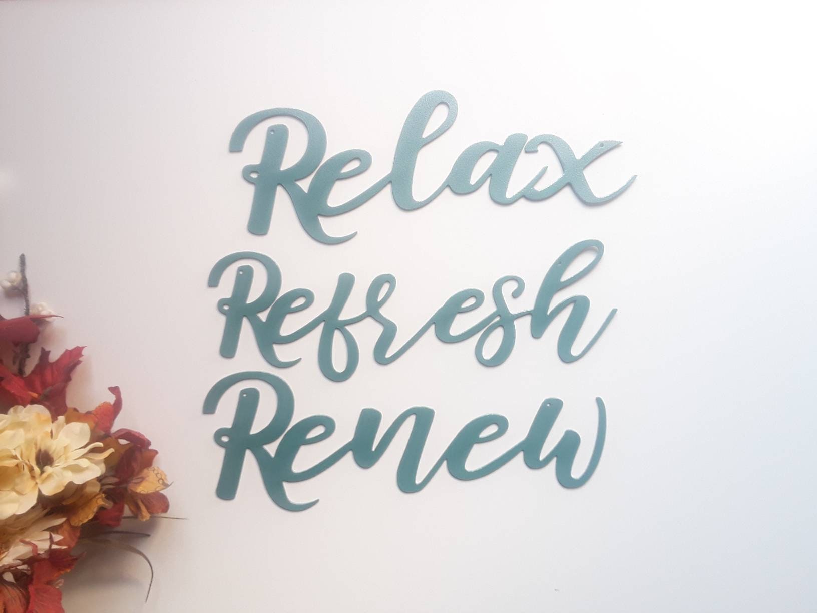 Relax Refresh Renew Signs Relax Bath Sign Bathroom Decor | Etsy