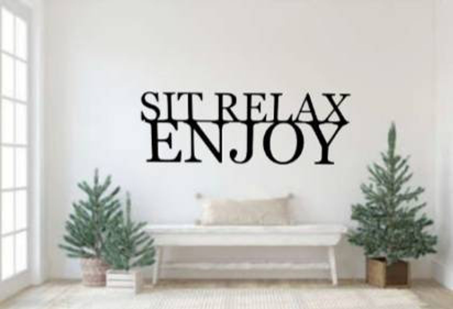 Sit Relax Enjoy Outdoor Metal Wall Art | Outdoor Wall Decor | Pool ...