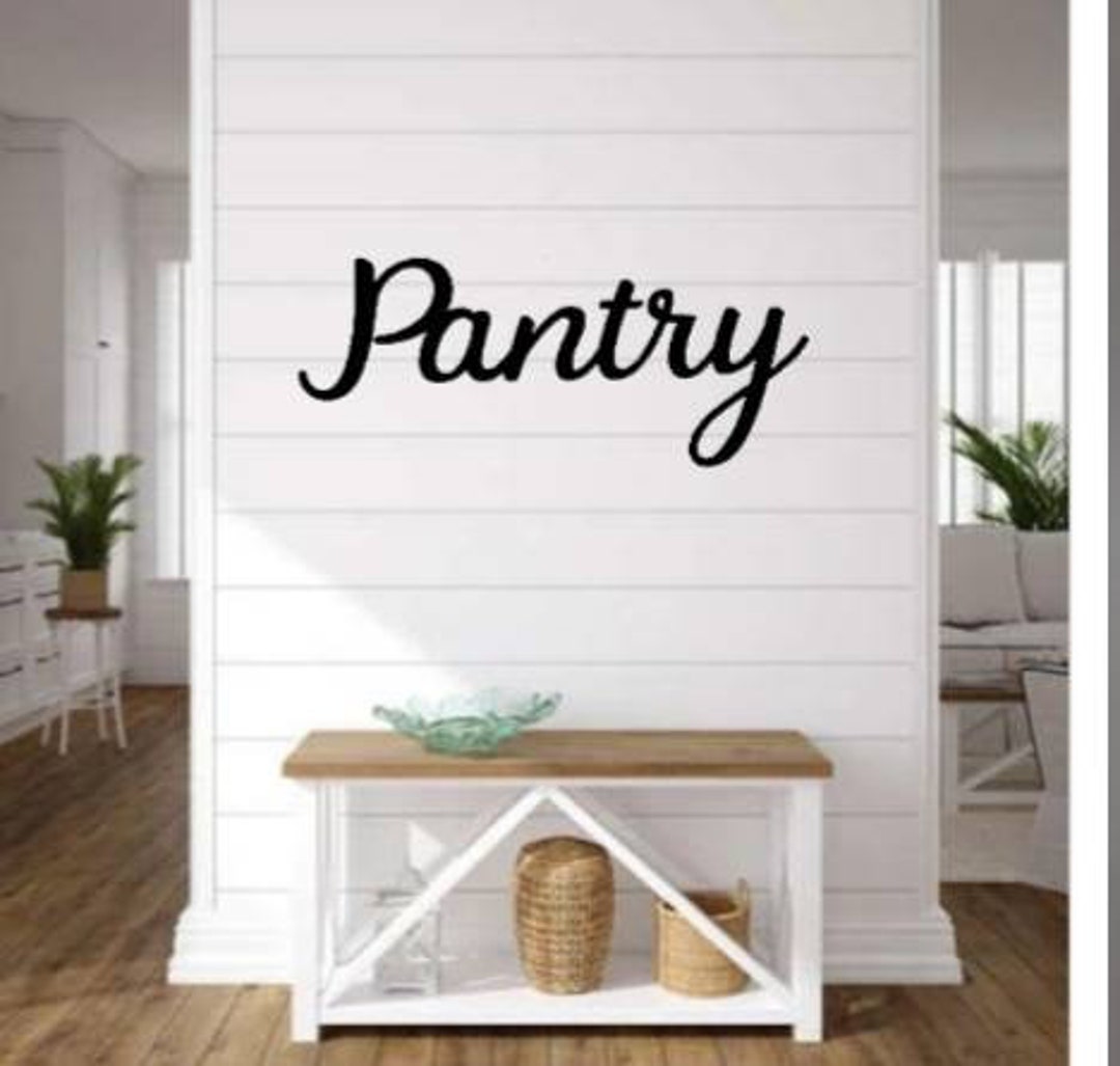 Pantry Sign Metal Pantry Sign Cursive Pantry Sign Farmhouse Style ...