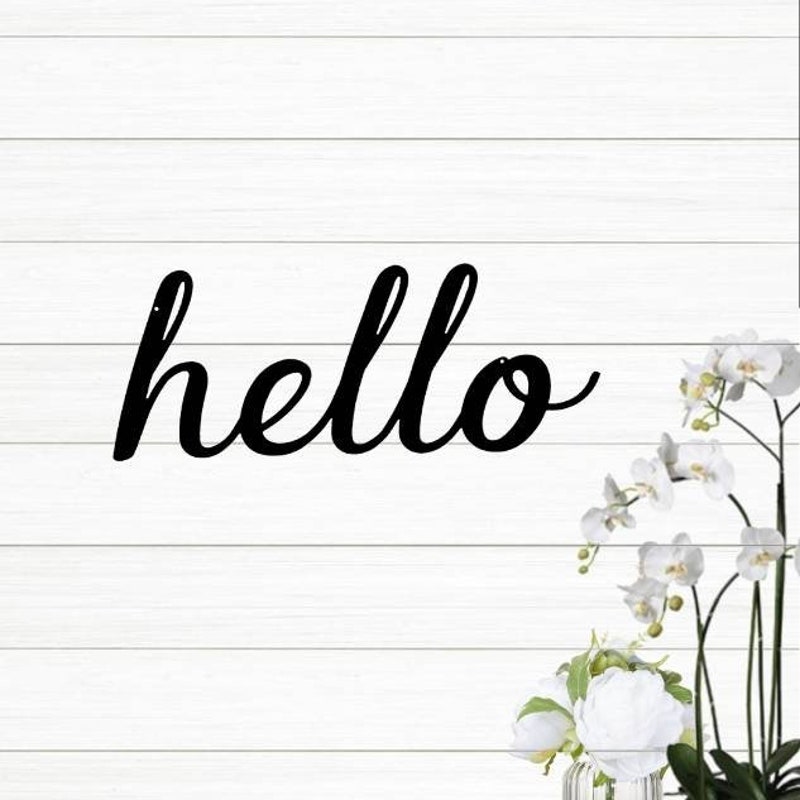 Hello Sign - Etsy