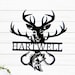 Personalized Deer Sign | Fish Sign | Last Name Sign | Metal Deer and ...