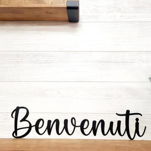 Benvenuti Sign | Italian Welcome Sign |metal Benvenuti Sign | Front ...