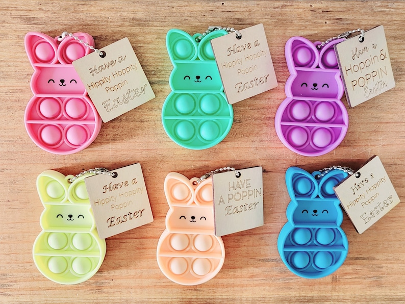 Easter Bunny Popper Favors | Class Easter Gift | Custom Pop Button ...