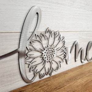 Sunflower Home Sign | Metal Sunflower Sign | Metal Home Sign | Spring ...