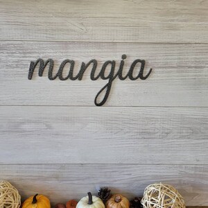 Mangia Sign | Mangia Metal Sign | Eat Sign | Mangia Tutti | Kitchen ...