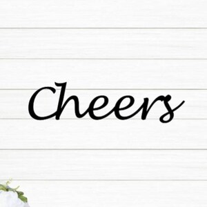 Cheers Sign Metal Cheers Sign Script Cheers Sign Script Font Bar Sign ...