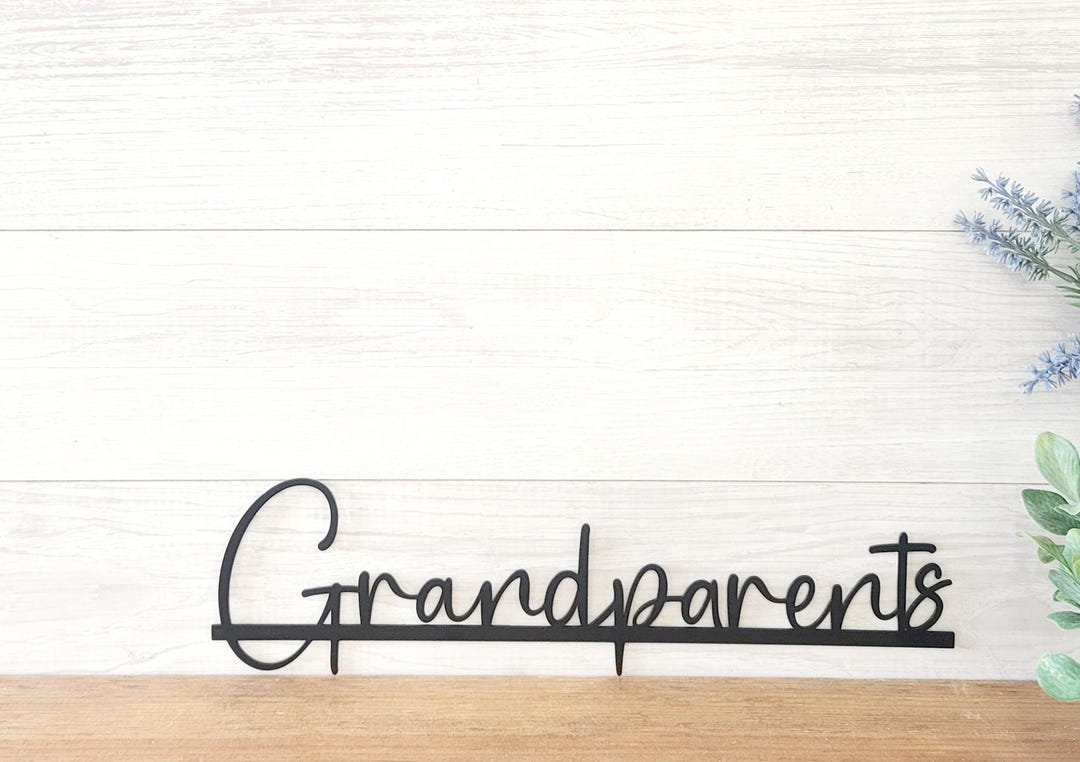 Grandparents Sign | Script Grandparent Sign | Cursive Words | Family ...