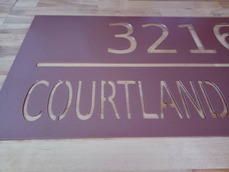 Modern Address Sign Custom Metal Address Sign Rectangle - Etsy