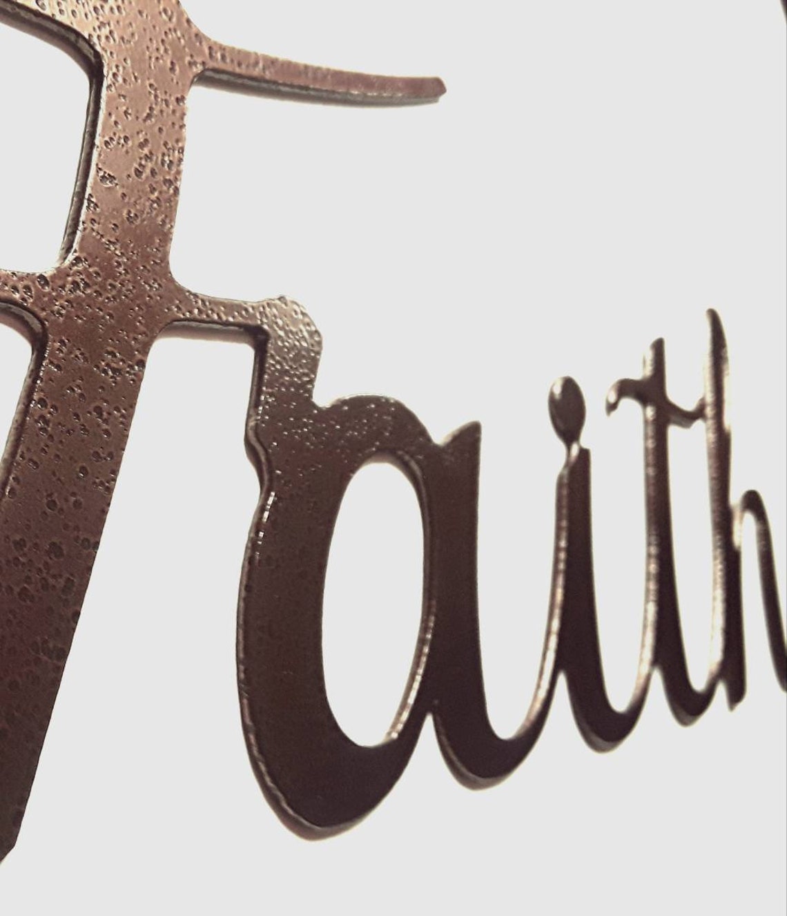 Faith Metal Sign | Faith Sign | Faith Metal Word | Cursive Faith |metal ...