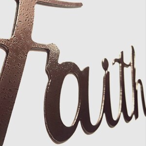 Faith Metal Sign | Faith Sign | Faith Metal Word | Cursive Faith |metal ...