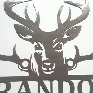 Personalized Deer Sign | Fish Sign | Last Name Sign | Metal Deer and ...