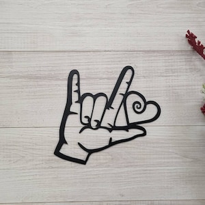 ASL I Love You Sign | I Love You Sign | American Sign Language Decor ...