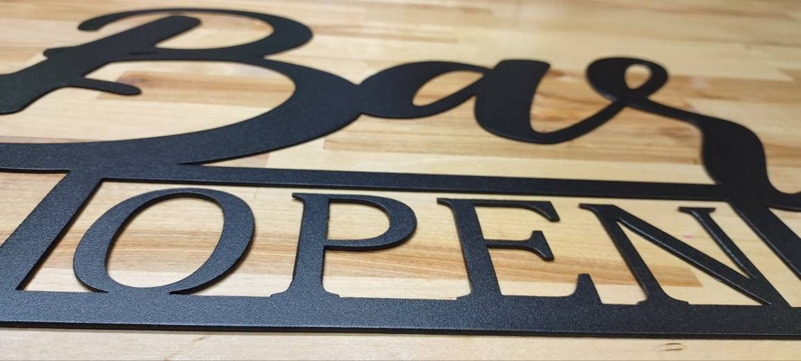 Metal Bar Open Sign Kitchen Decor Metal Bar Sign Wine - Etsy