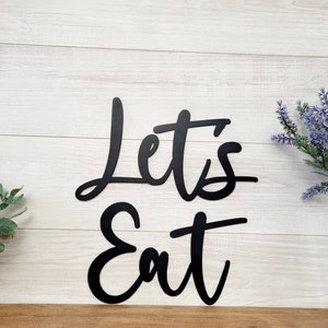 Let's Eat Sign Metal Let's Eat Sign Enjoy Your - Etsy