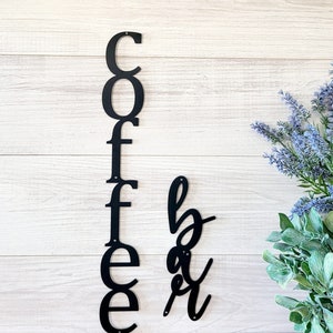 Vertical Coffee Bar Sign | Kitchen Decor | Coffee Metal Art | Metal ...