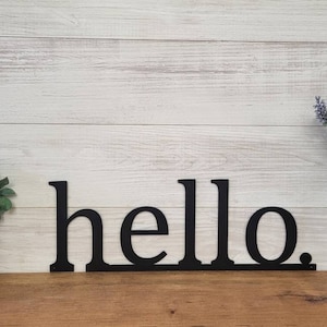 Hello Metal Sign Hello Entryway Sign Hello Metal Word Front Door Decor ...
