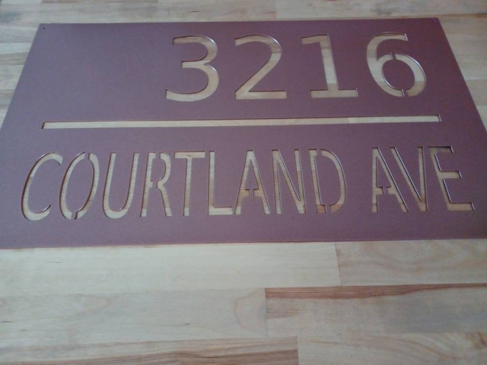 Modern Address Sign Custom Metal Address Sign Rectangle - Etsy
