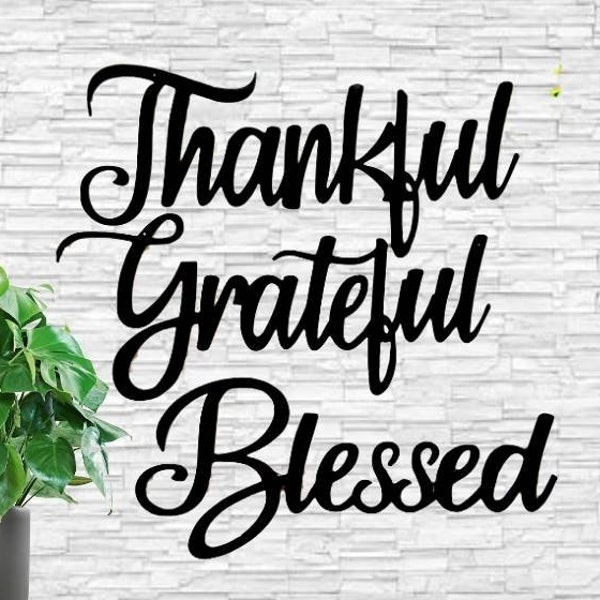 Metal Thankful Sign - Etsy
