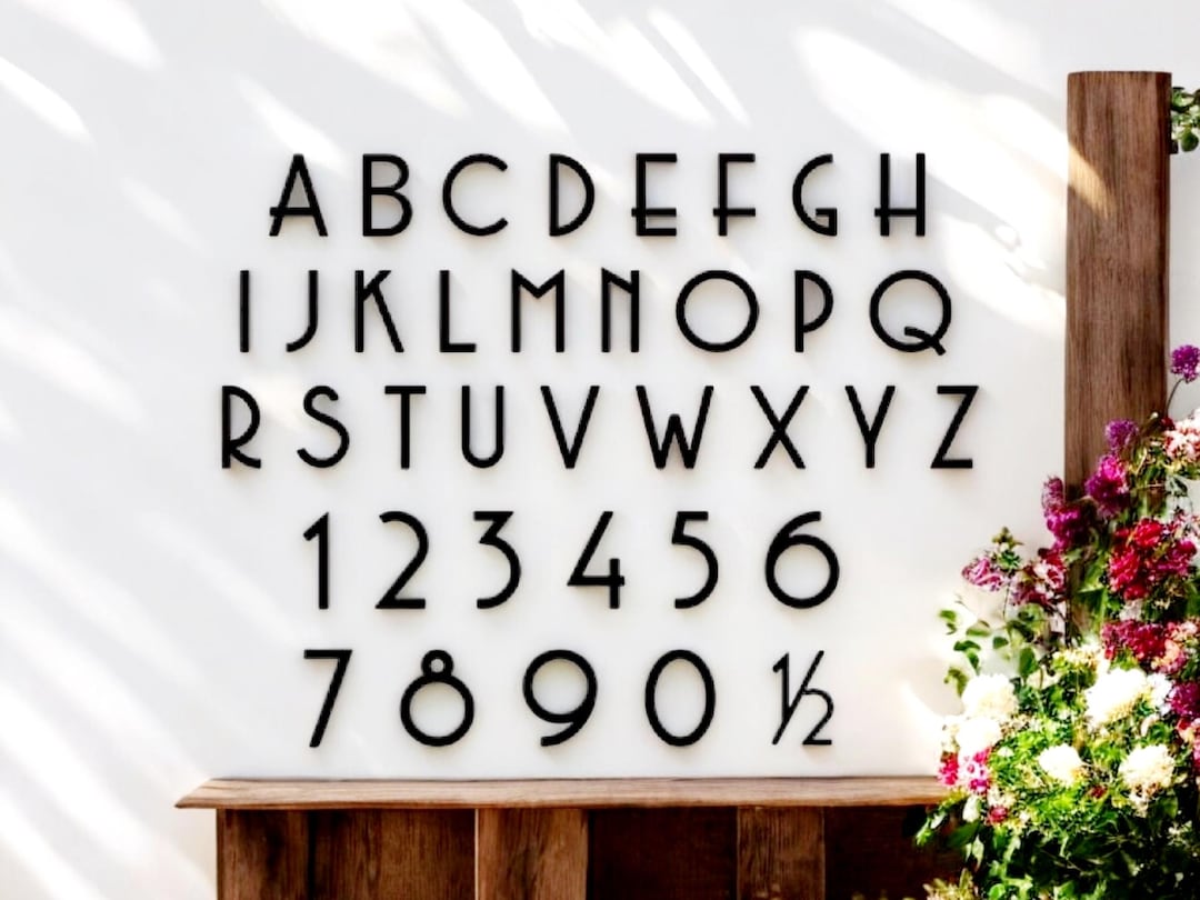 3 Inch Modern Mailbox Numbers | Metal Address Numbers and Letters ...