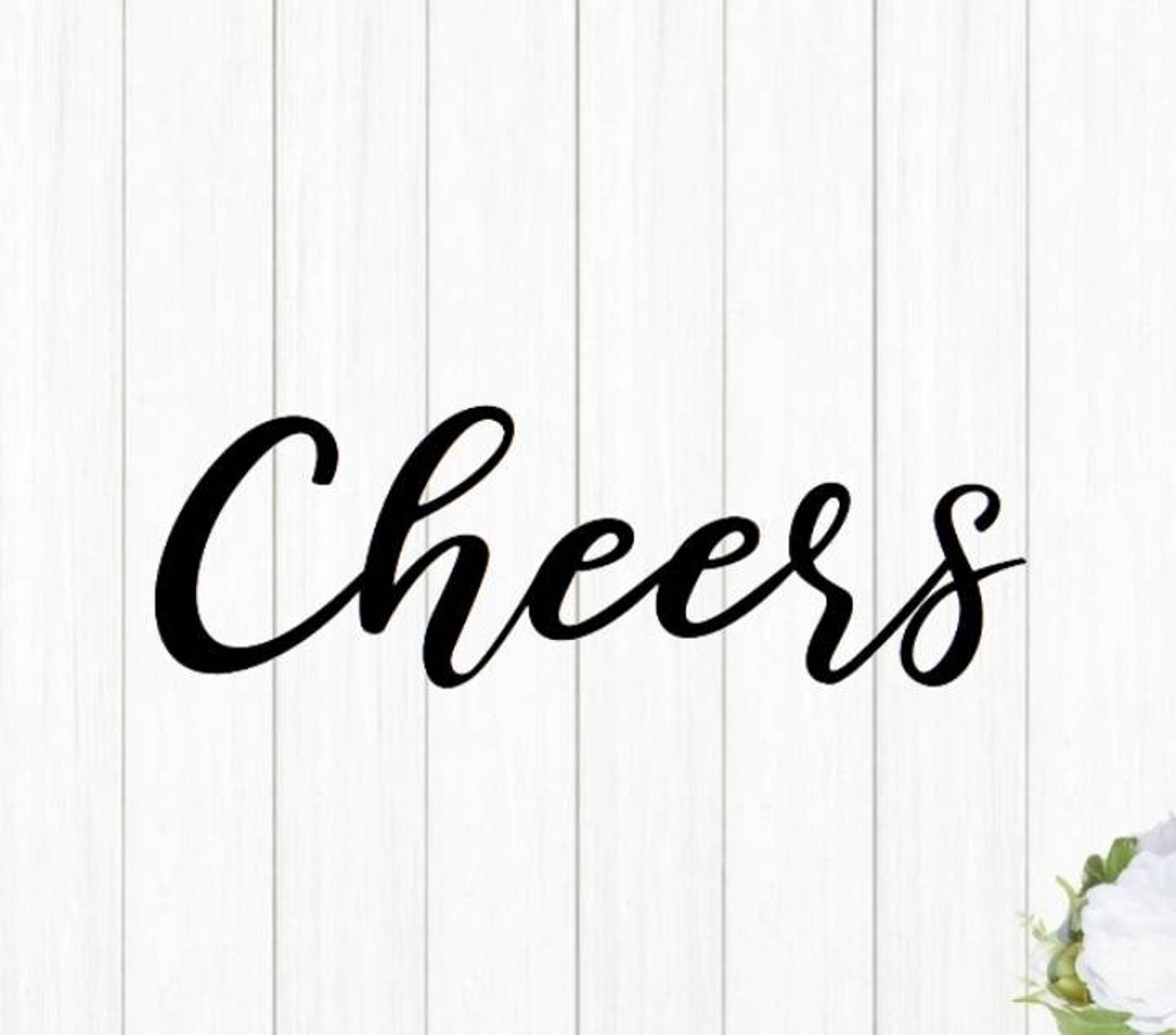 Cheers Sign Metal Cheers Sign Script Cheers Sign Script Font Bar Sign ...