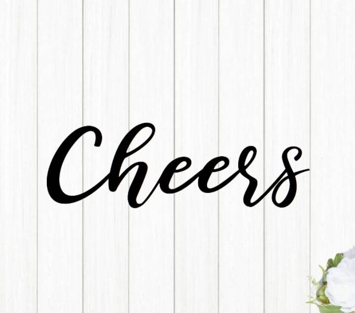 Cheers Sign Metal Cheers Sign Script Cheers Sign Script - Etsy