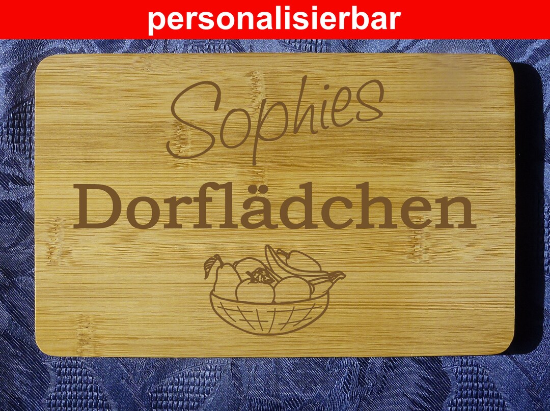 Wooden Sign Cutting Board With Individual Text Motif - Etsy