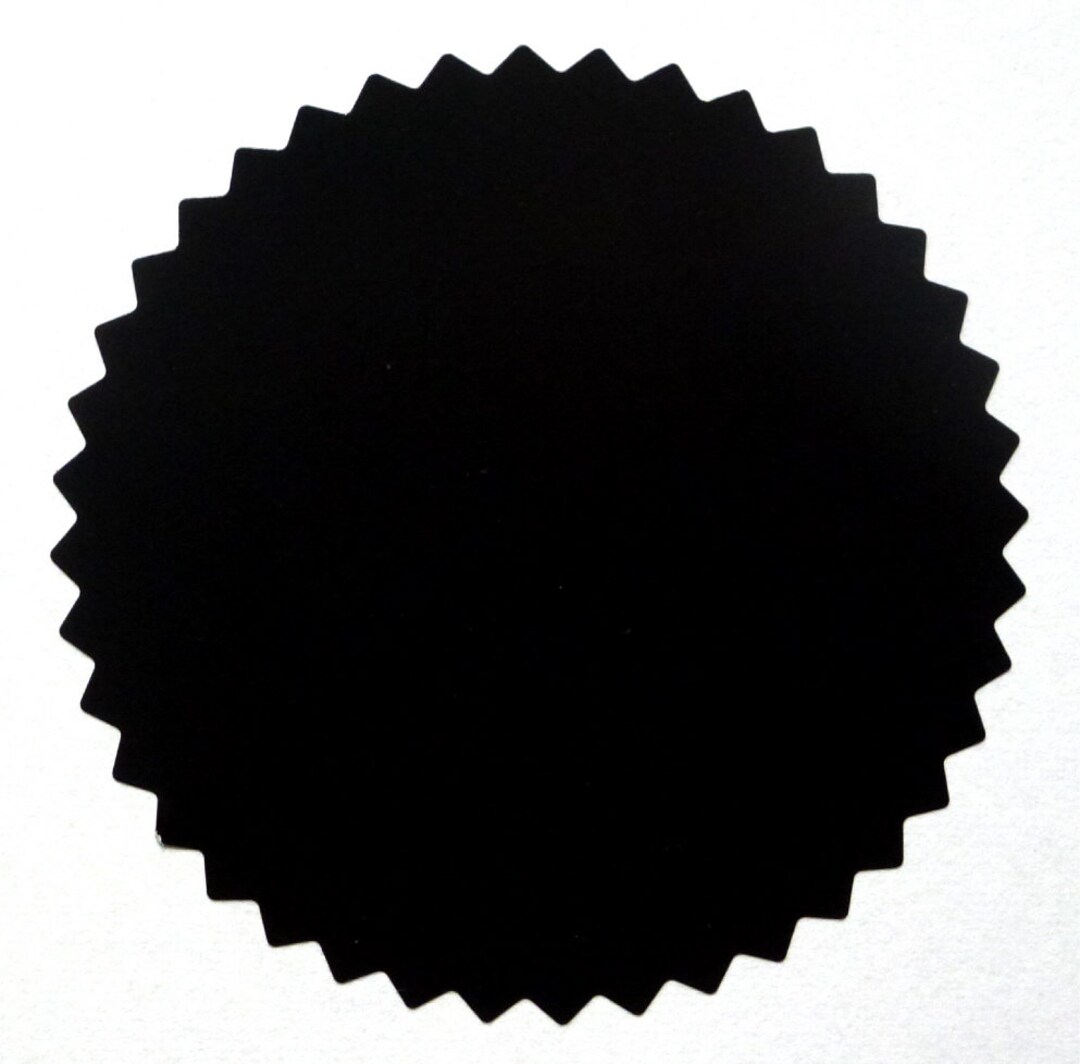 50 Self-adhesive Seal Labels, Adhesive Labels, Embossed Labels, Black Ø ...