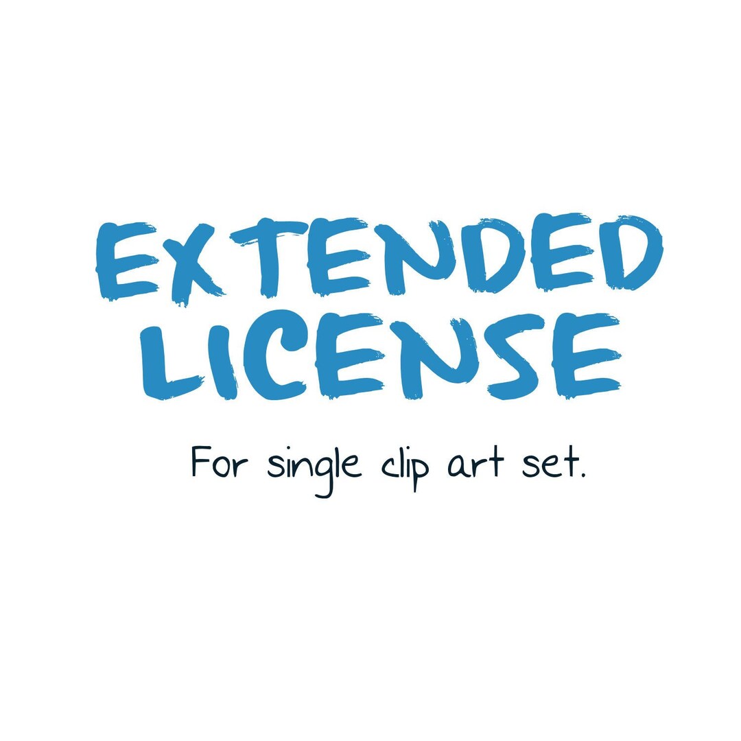 Extended Commercial License for ONE Digital Clip Art Collection - Etsy