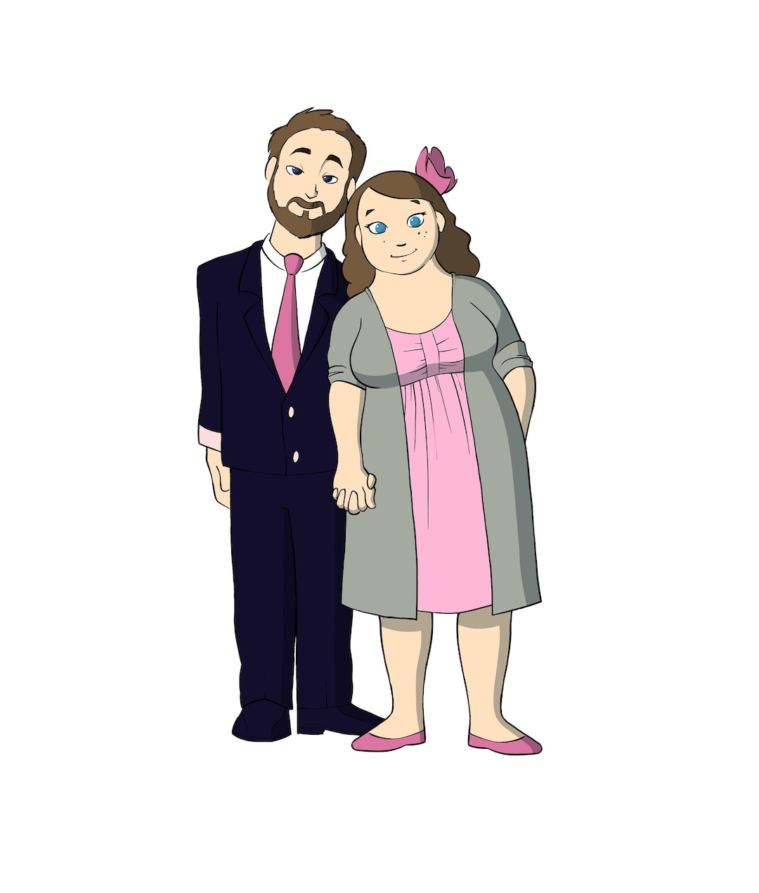 Couples Custom Portrait, Cartoon Portrait, Couples Drawing, Caricature ...
