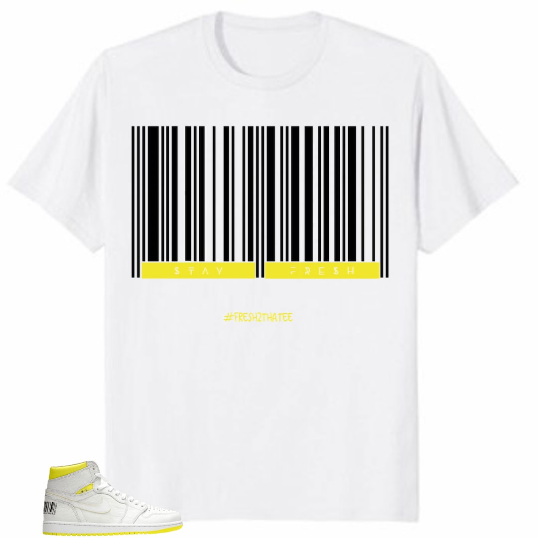 Barcode Shirt Made to Match Jordan 1 First Class Flight - Etsy