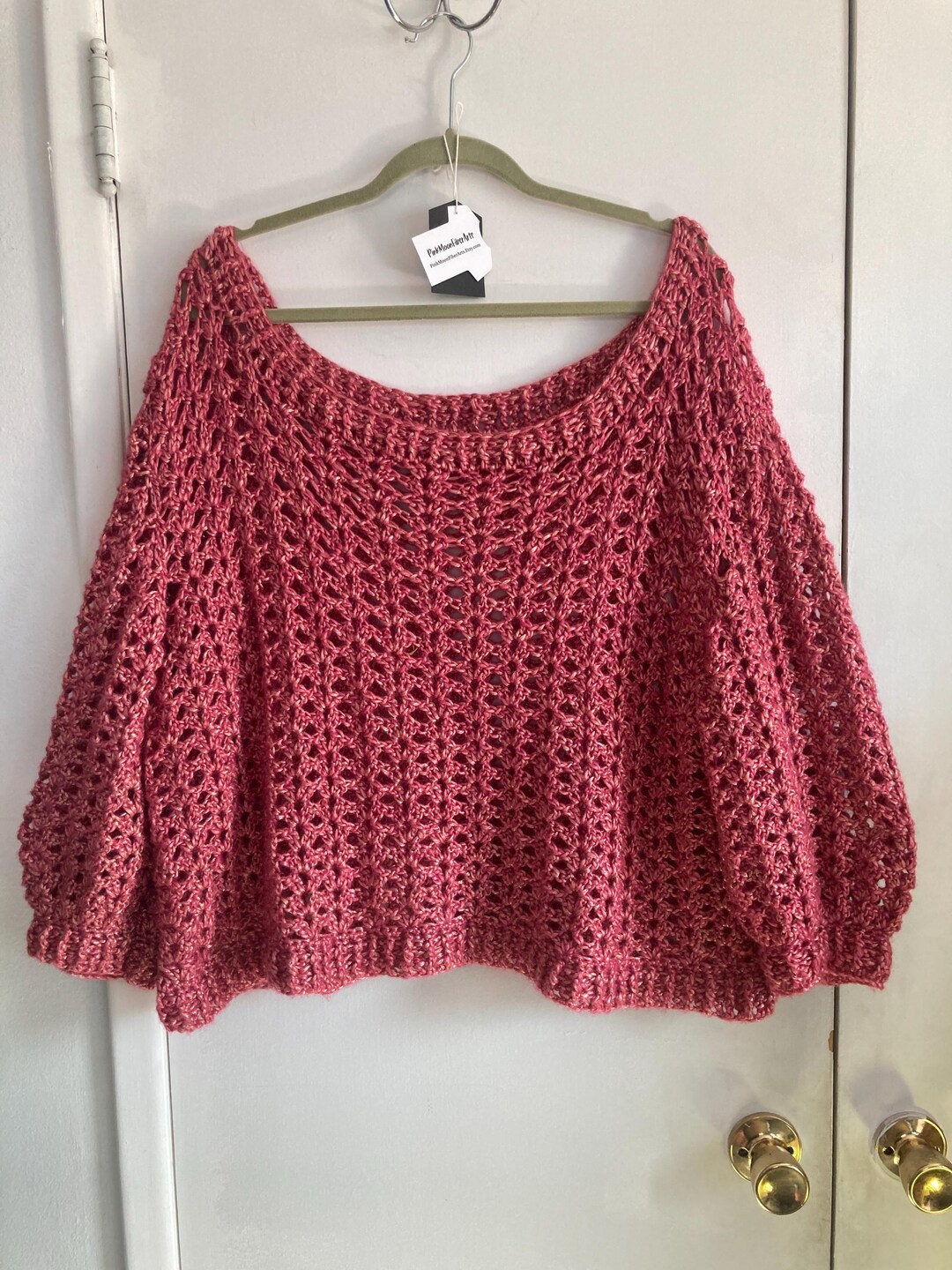 Plus Size Hand Crochet Shell Stitch Top in Rose Gold - Etsy