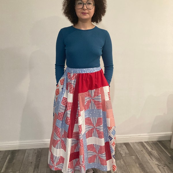 Patchwork Skirt - Etsy