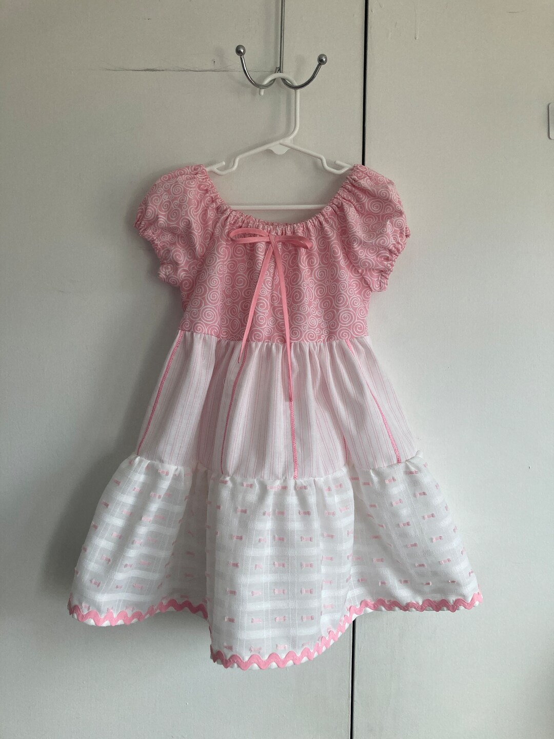 Girls Peasant Dress in Pink - Etsy