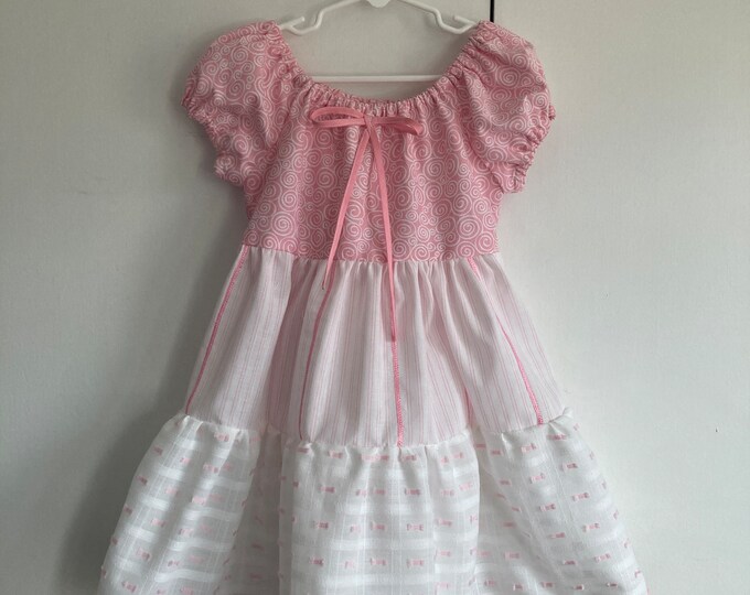 Girls Peasant Dress in Pink - Etsy