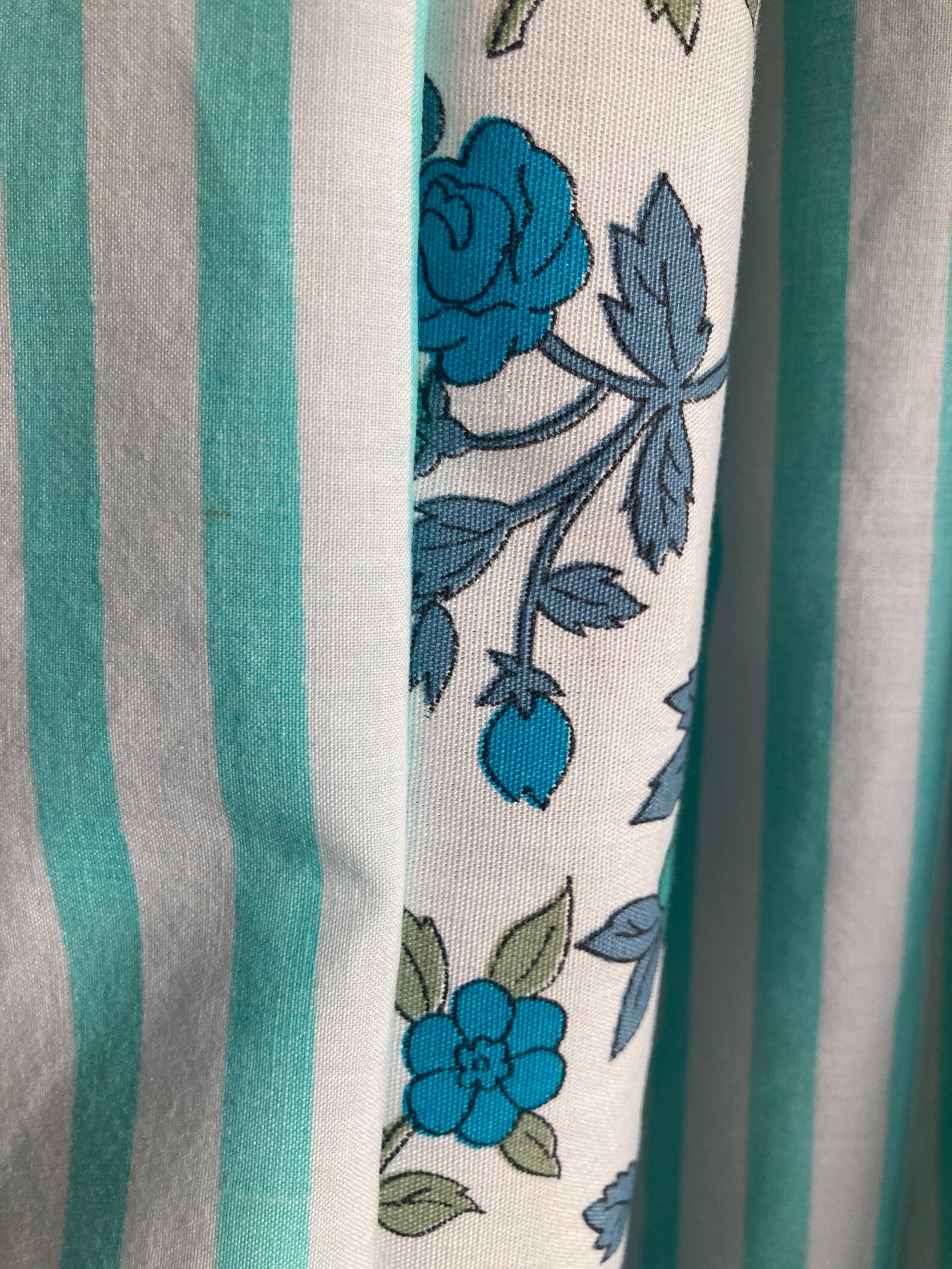 Girls Upcycled Tablecloth Dress in Teal - Etsy