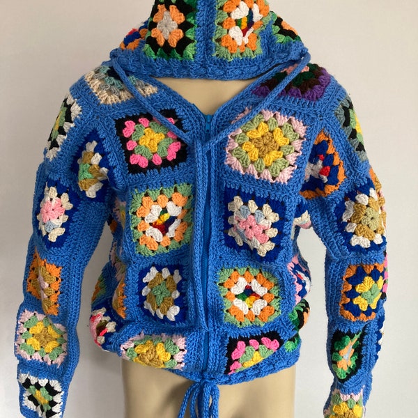 Crochet Granny Square Hoodie Pattern - Etsy
