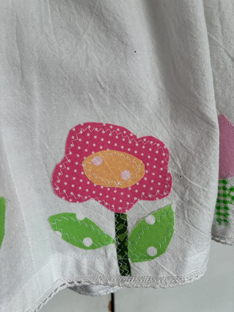 Little Girls Floral Appliqué Dress - Etsy