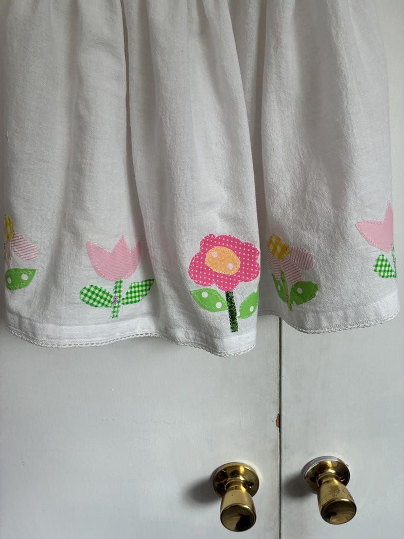 Little Girls Floral Appliqué Dress - Etsy