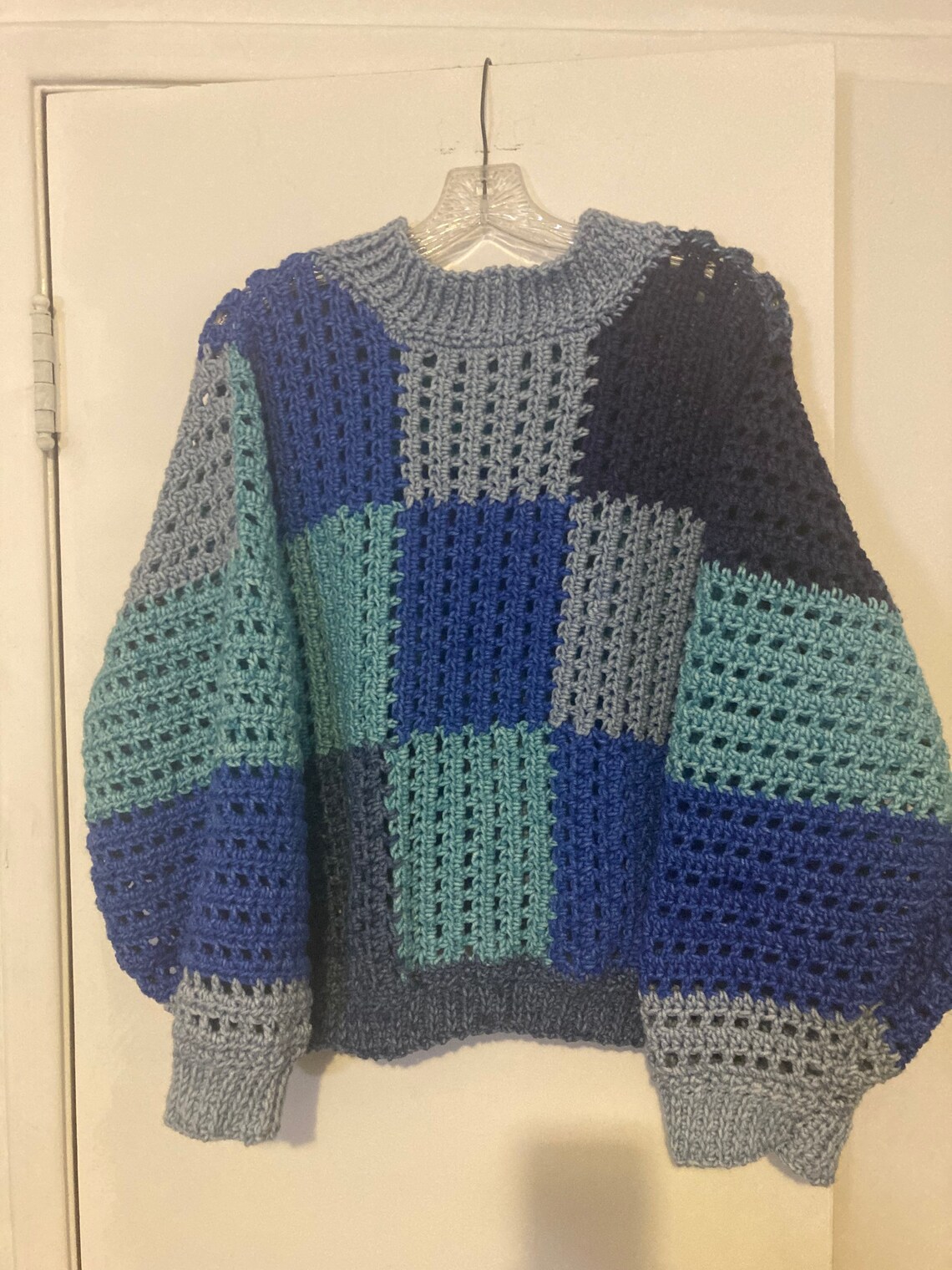 Hand Crochet Chunky Patchwork Sweater | Etsy