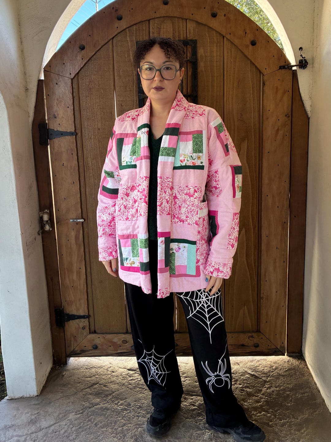 Pink and Green Quilted Jacket - Etsy