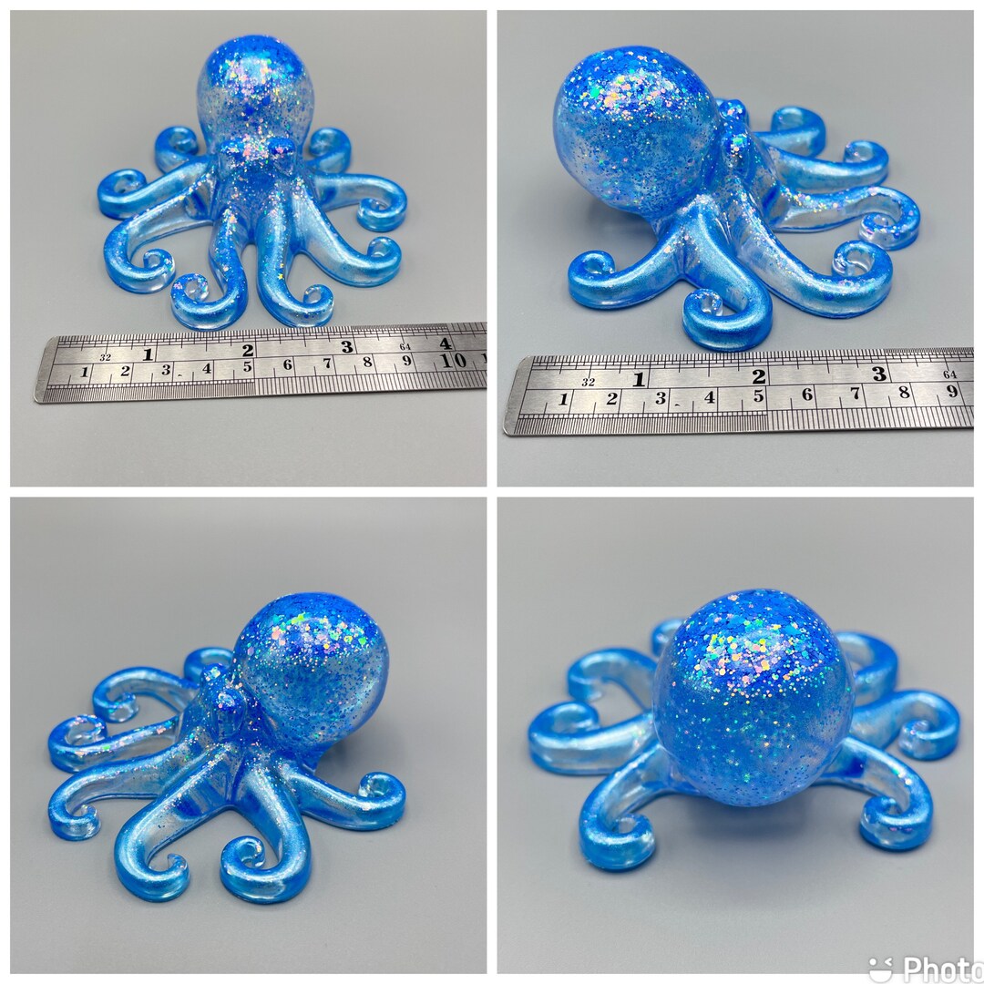Octopus Beautiful Blue With Sparkle - Etsy