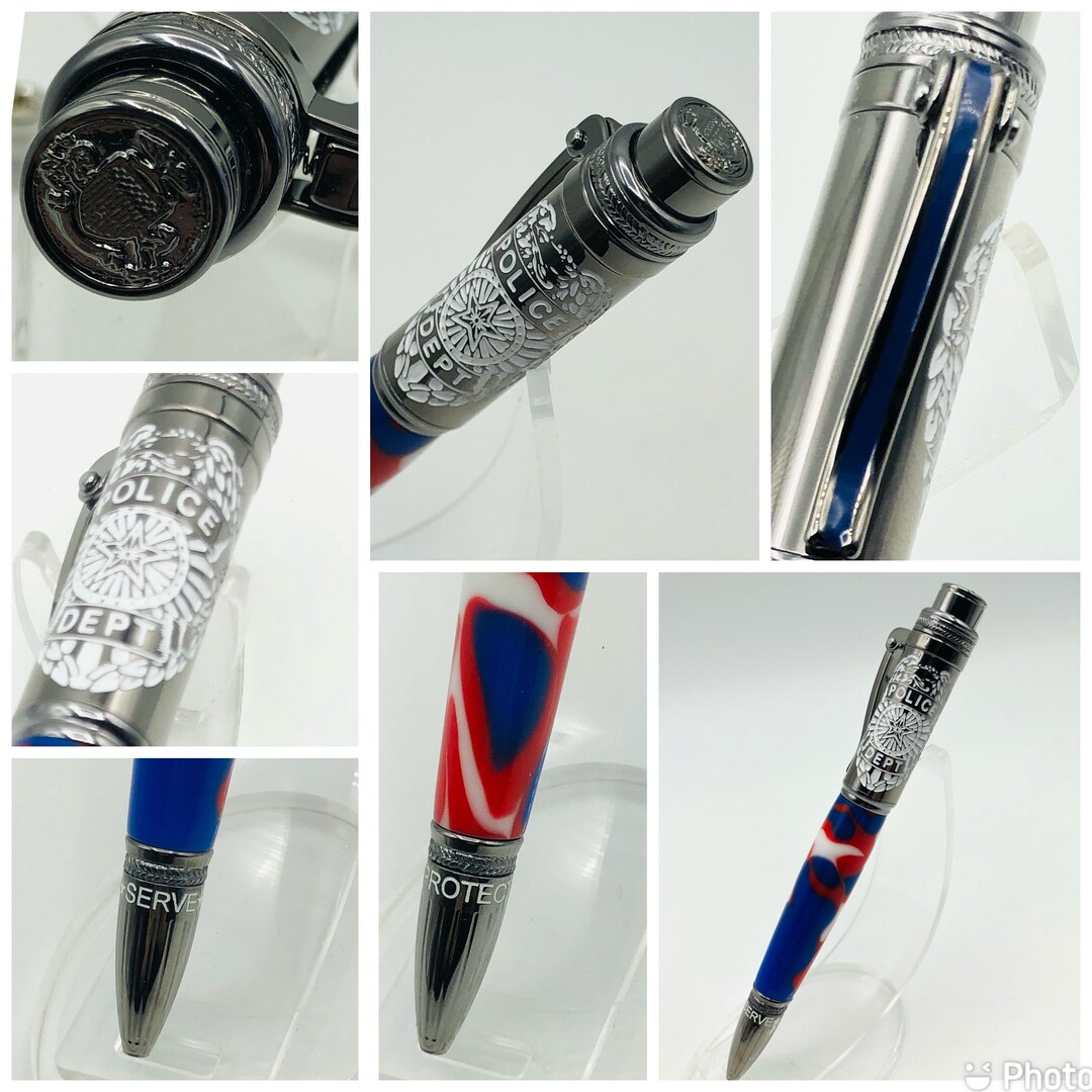 Custom Refillable Ink Pen Thin Blue Line Police - Etsy