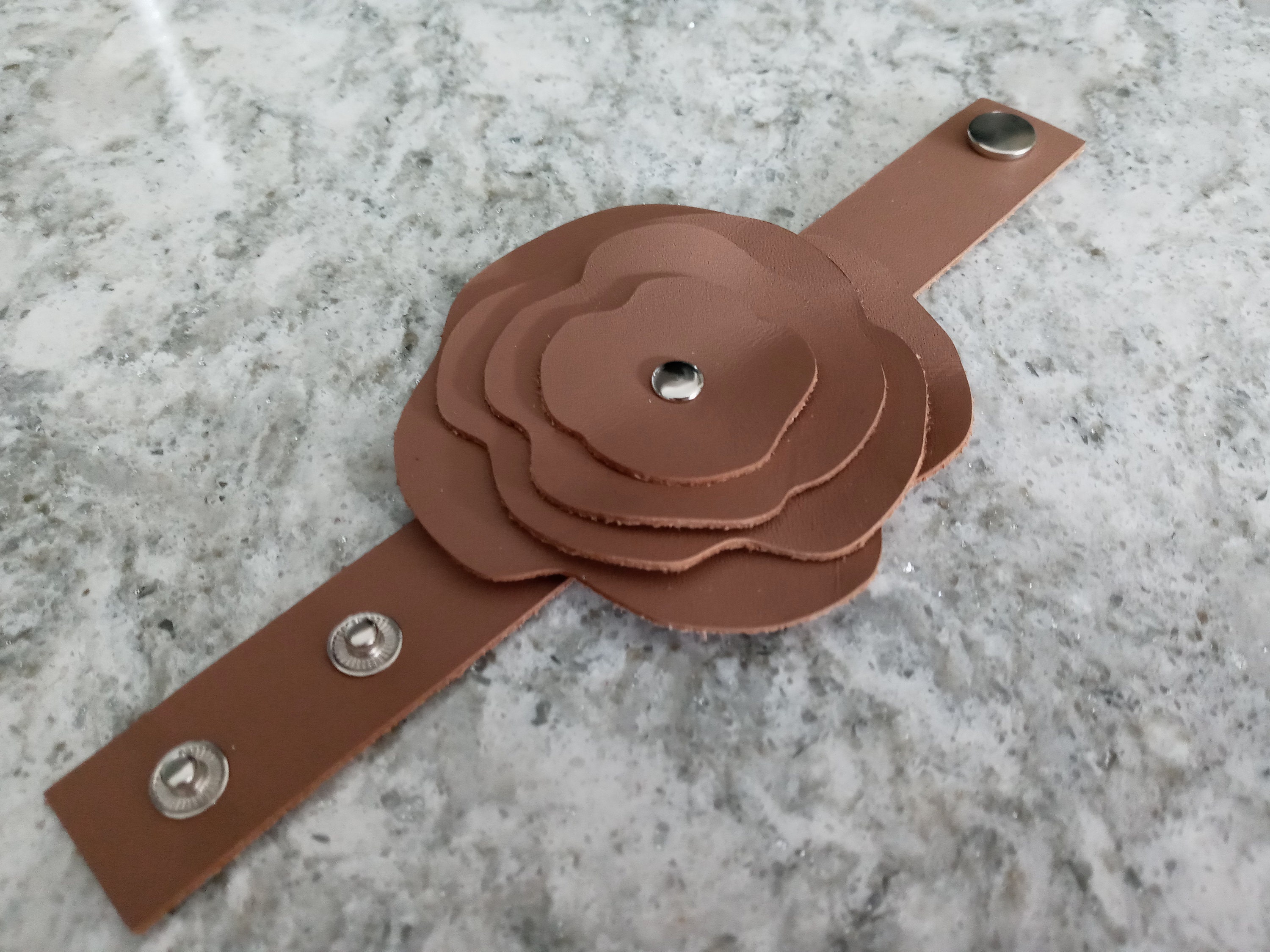 Scarf Cuff Leather Scarf Cuff Leather Flower Scarf Cuff - Etsy
