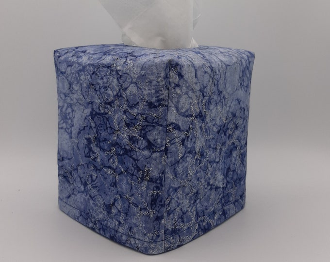 Cobalt, Blue Tissue Box Cover, Cobalt, Blue Fabric Square Cover ...