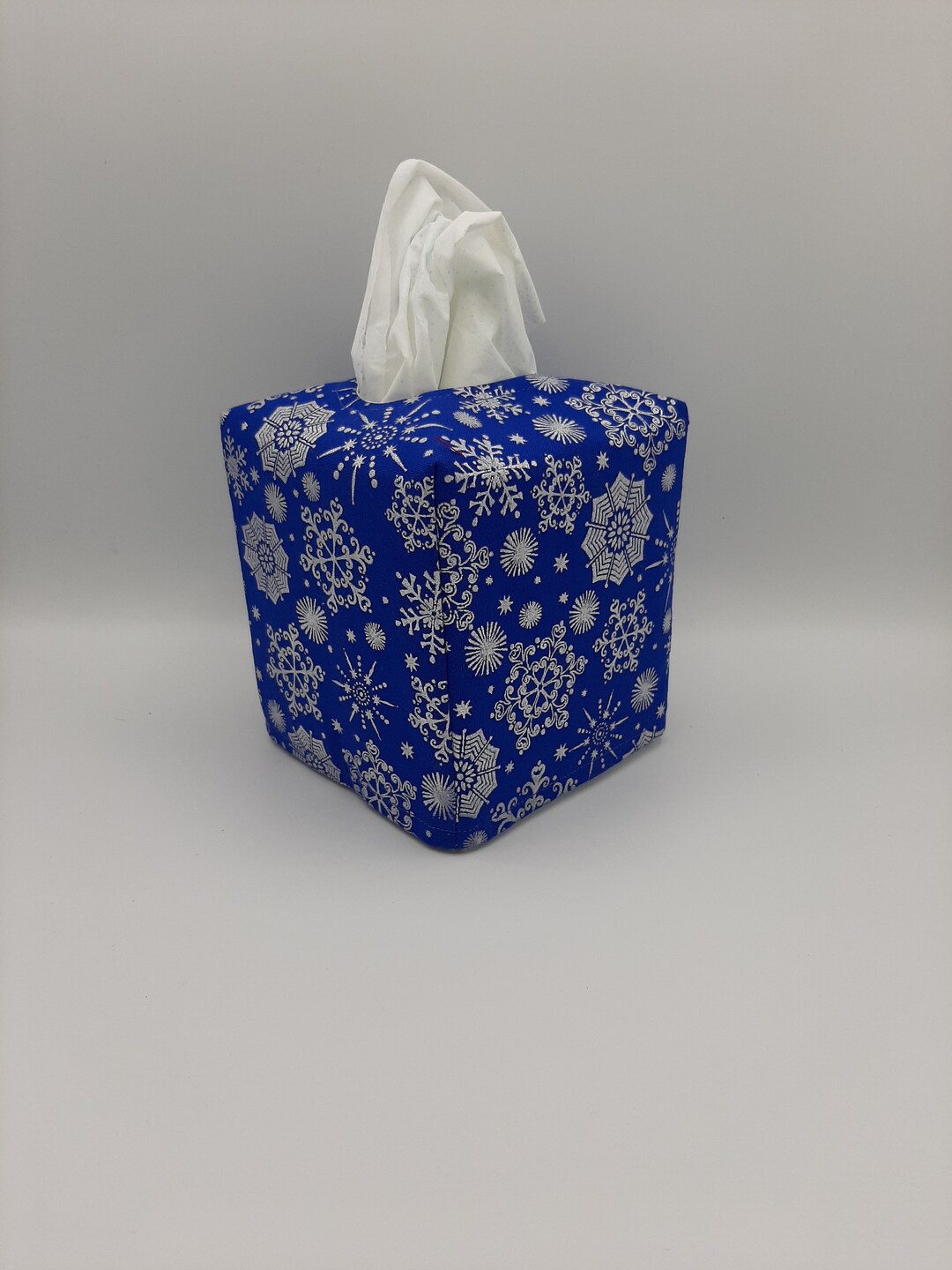 Tissue Box Cover,snowflake, Blue Tissue Box Cover, Square Tissue Box ...